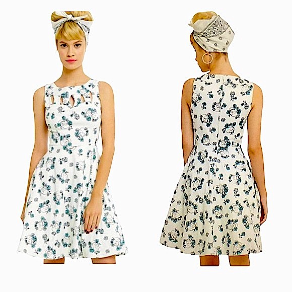 Hot Topic | Dresses | Hot Topic Punk Goth Pinup Skull Print Skater ...